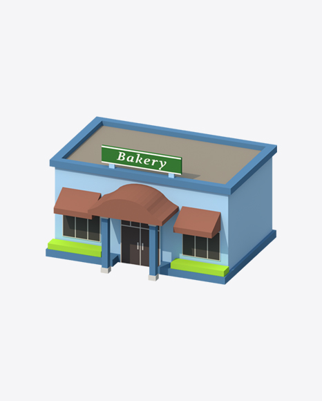 Low Poly Bakery PNG Image