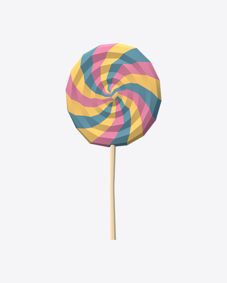 Low Poly Lollipop PNG Image