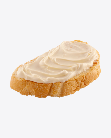 Bread Slice w/ Cream Cheese PNG Image
