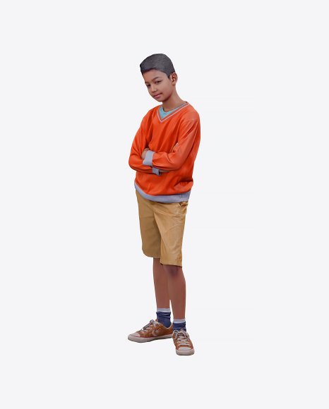 Young Boy Standing PNG Image
